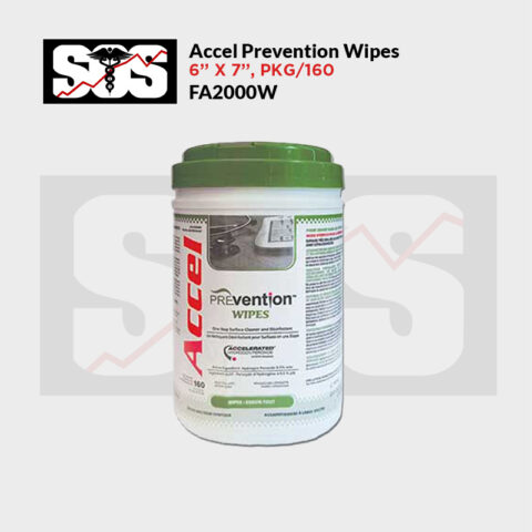 Accel Prevention Wipes 6" x 7", pkg/160 FA2000W | sostech.ca