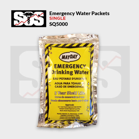 Emergency Water Packets, Single, SQ5000 | sostech.ca