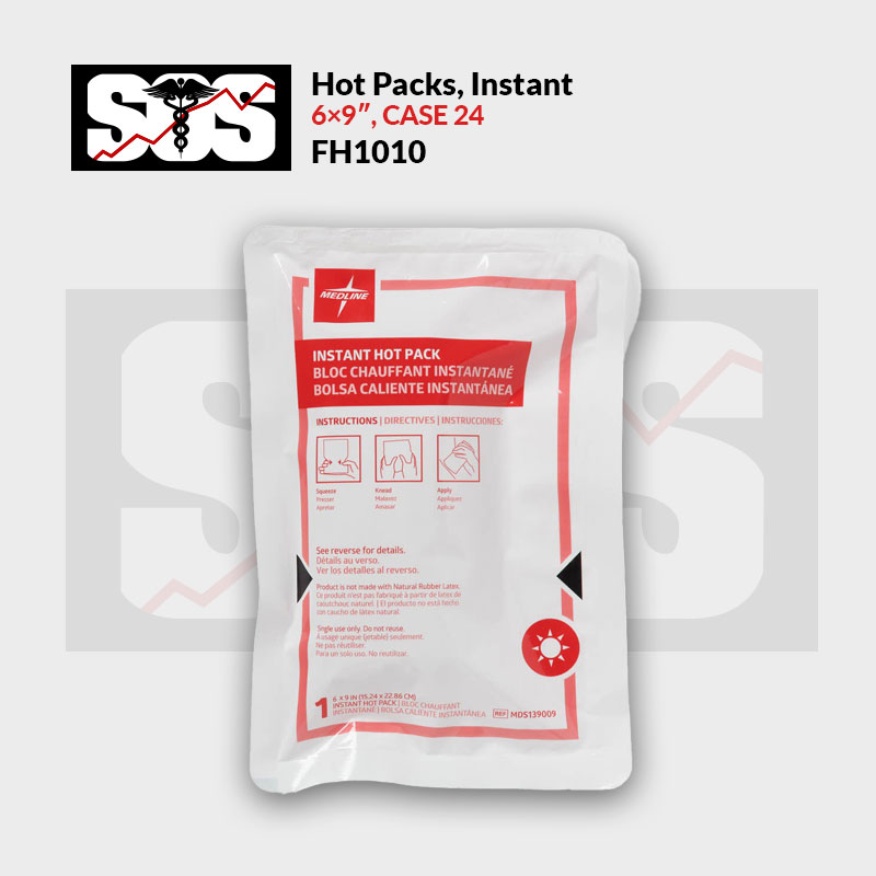 Hot Packs, Instant, 6x9", Case 24 FH1010 | sostech.ca