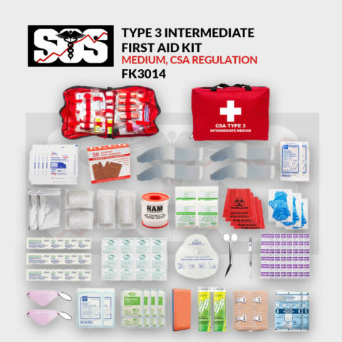 CSA Regulation Type 3 Intermediate First Aid Kit, Medium, Bag FK3014 ...